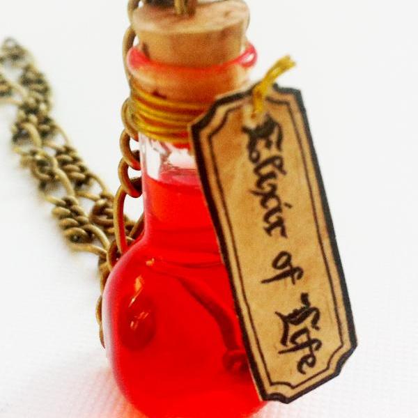 Harry Potter Elixir Of Life Necklace. Vial Bottle Necklace. Cosplay ...